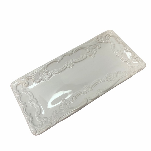 Dining | Intrada Italy Rectangular Baroque Small Platter Cream 12l X 6w ...